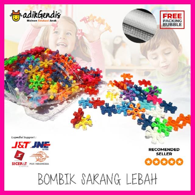 Jual Mainan anak plastik Bombik sarang lebah kemasan 500gr | Shopee ...