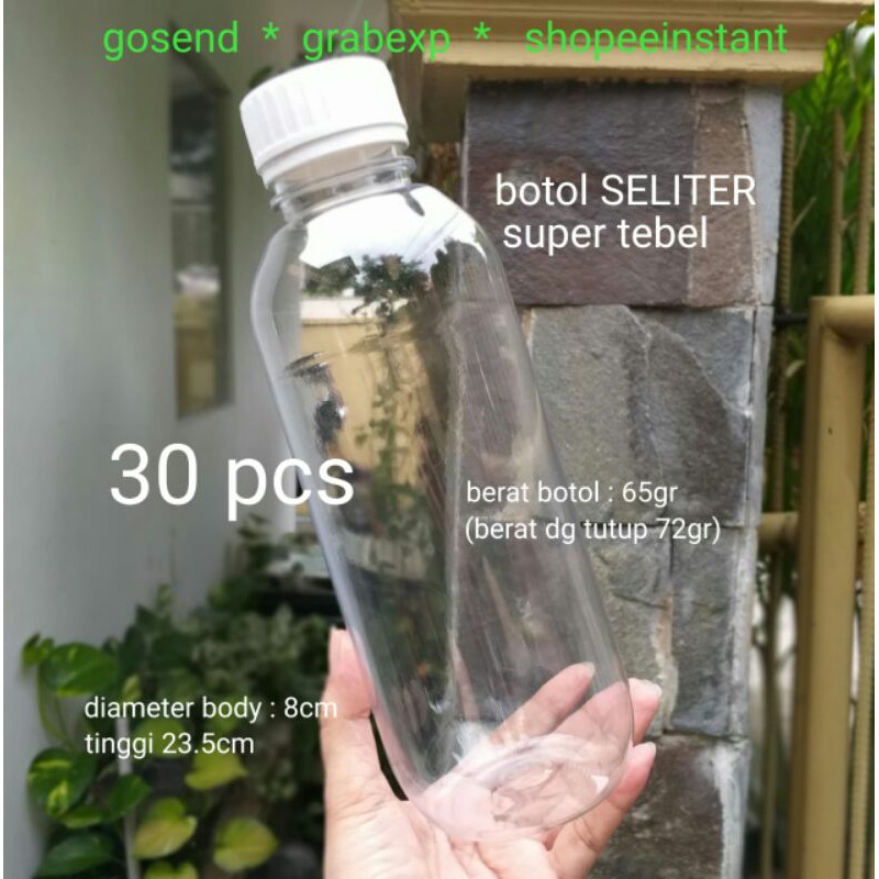 Jual [30pcs] botol SELITER botol plastik 1000ml botol kopi susu ...