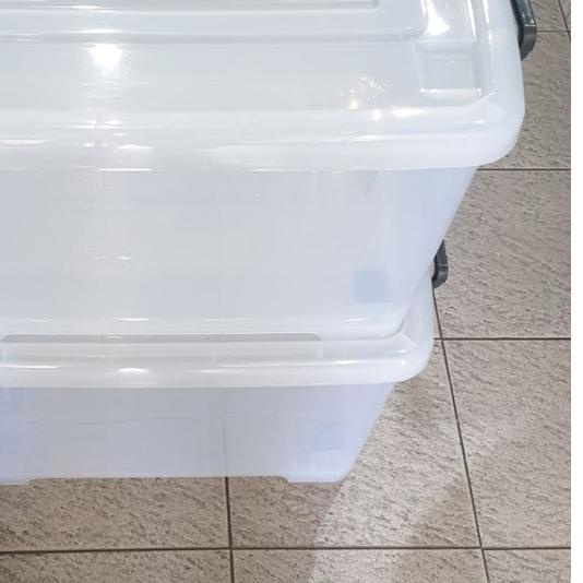 Jual Container Box Roda Ezy CB 45 Liter Bening Transparan Shinpo Kuat ...