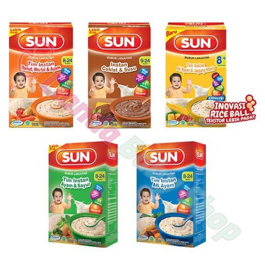 Jual SUN BUBUR TIM INSTAN 8+ BULAN KEMASAN BOX 100 GRAM | Shopee Indonesia