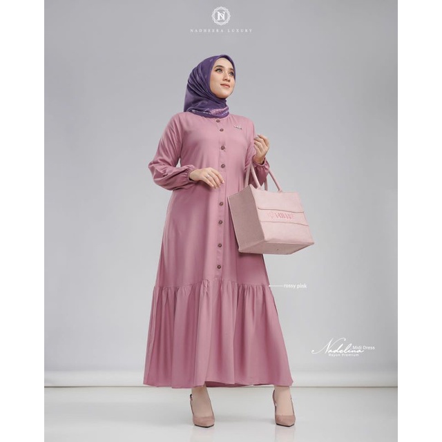 Jual COD NADHEERA TERBARU NADELINA MIDI DRESS BY NADHEERA LUXURY | MIDI DRESS CANTIK MIDI DRESS ...