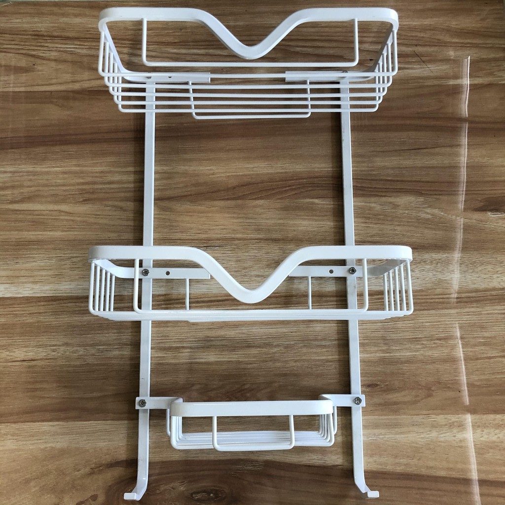 Jual RAK SABUN KAMAR MANDI TINGKAT 3 SUSUN PUTIH/HF 026/STAINLESS ...