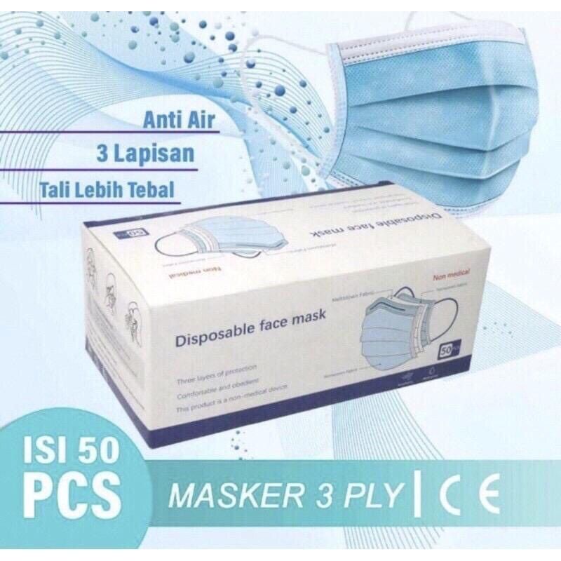 Jual Masker Disposable Face Mask - Masker 3 Play - Masker 3 Lapis Isi ...