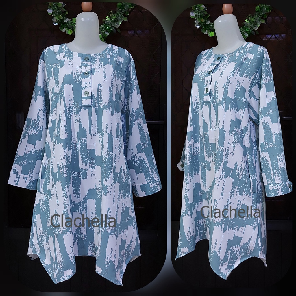 Jual FB Shop Baju Tunik Motif Abstrak, Baju Atasan Wanita T868079 ...