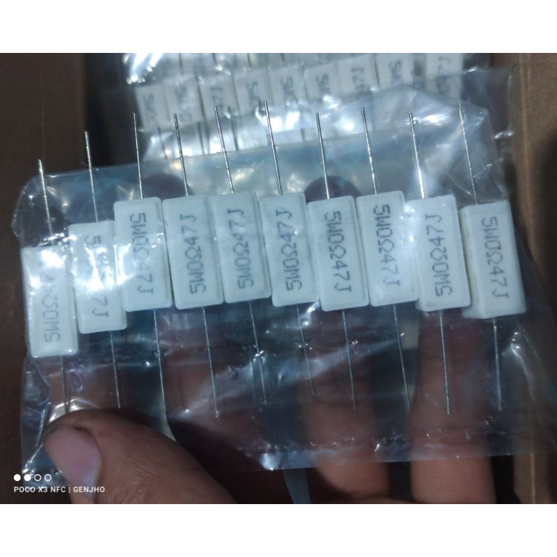 Jual Resistor 5 watt 0,47 ohm pack | Shopee Indonesia