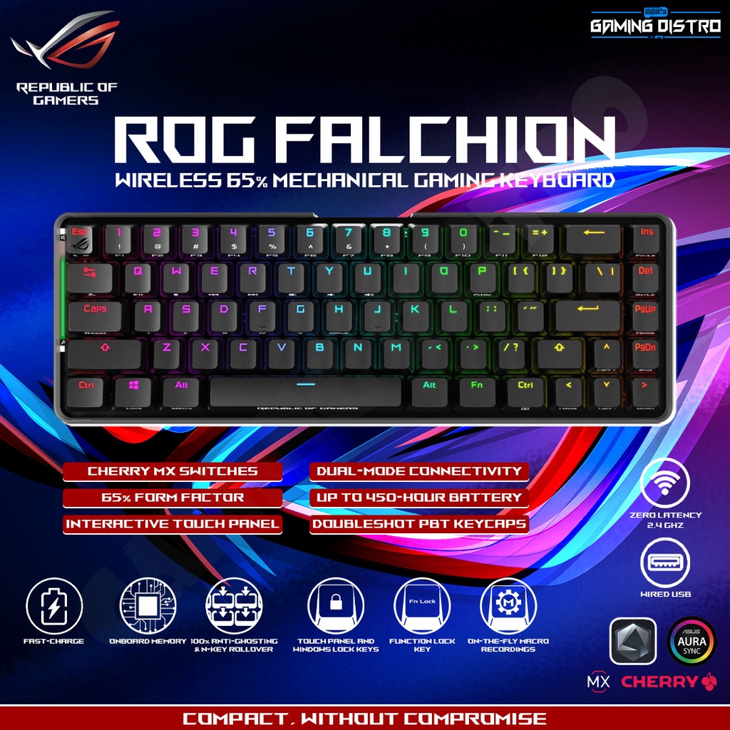 Jual ASUS ROG Falchion Mini 65% Wireless Mechanical Keyboard | Shopee ...