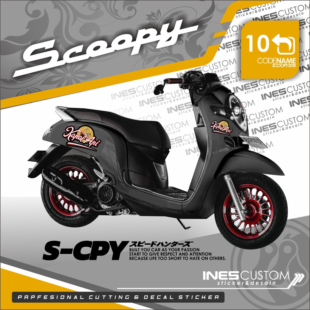 Jual striping scoopy motif kapal api stiker kapal api | Shopee Indonesia