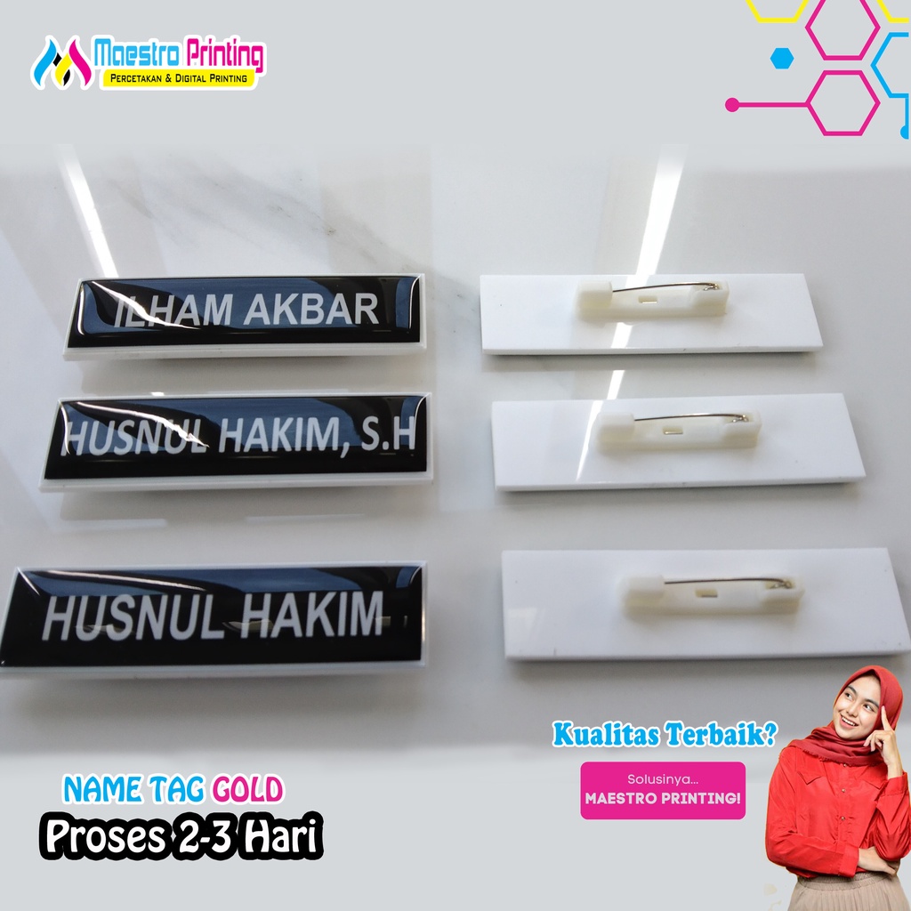 Jual Name Tag Bad Nama Custom Magnet - Peniti | Shopee Indonesia