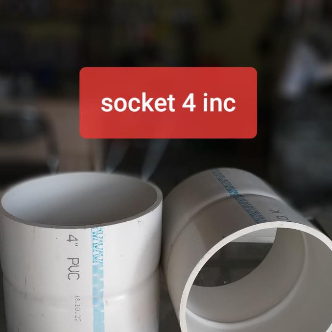 Jual Pipa | fitting pvc sock 4 inchi sambungan pipa pvc socket 4 in aw ...