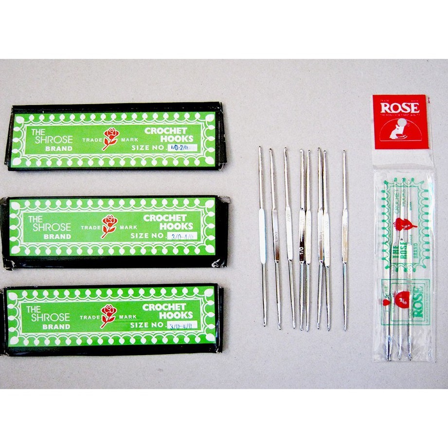 Jual Hak Pen/Crochet Hooks/jarum Rajut rose ukuran 3/0-4/0(Harga/set ...