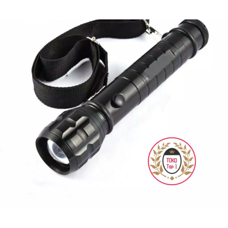 Jual senter swat police/panjang 3baterai besar/baterai abc besar/senter ...