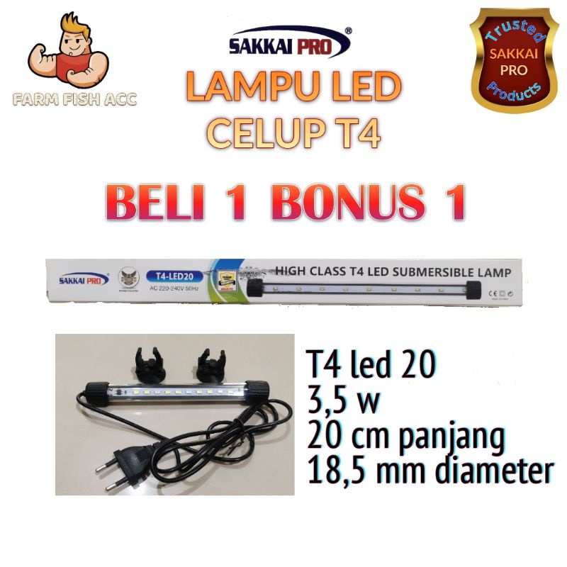 Jual 20 CM LAMPU CELUP T4 LED SAKKAI PRO SKP 20CM | Shopee Indonesia