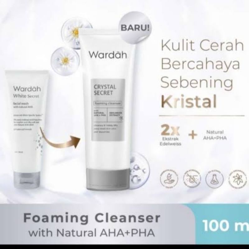 Jual Wardah White Secret Facial Wash With AHA 100 Ml Asli Original ...
