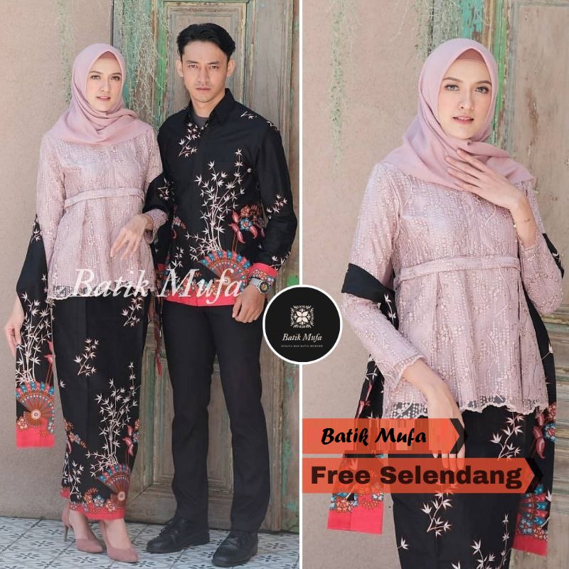Jual BATIK COUPLE KEBAYA TUNANGAN SET MUFA BATIK LAMARAN WISUDA NIKAHAN ...