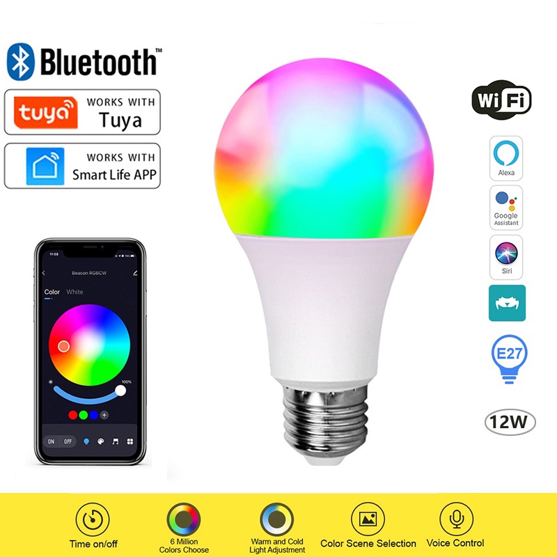 Jual Smart LIGHT BULB RGBWW 12W Wifi Wireless IoT - Home Automation ...