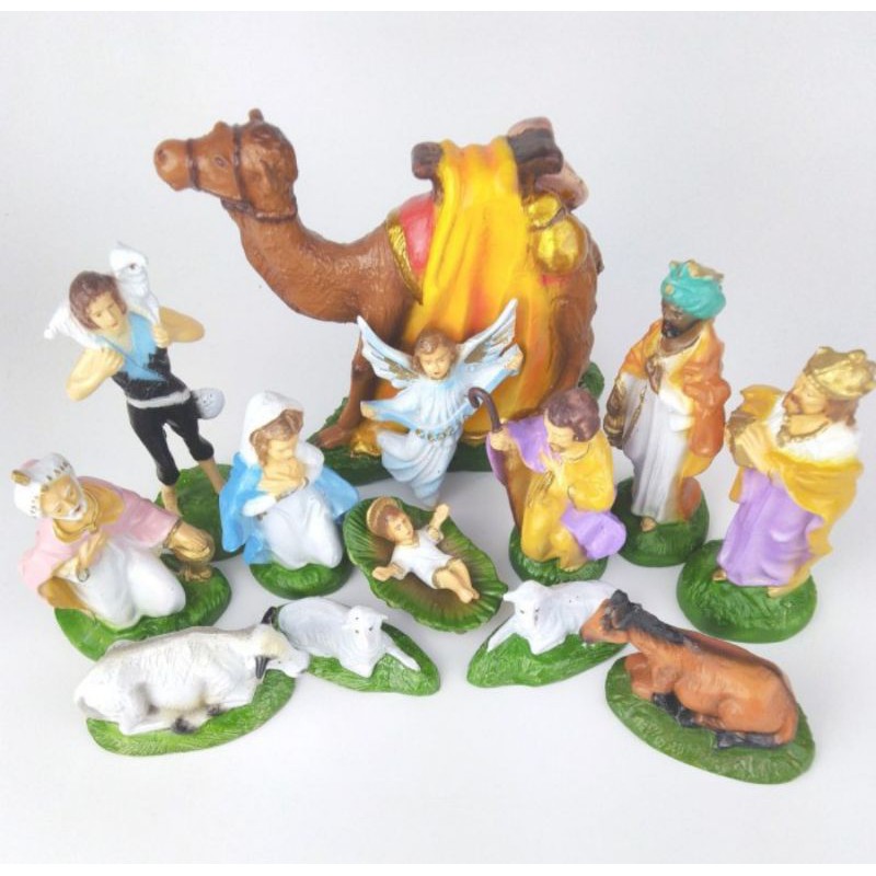 Jual Set Patung Natal 14cm Full Color Christmas Gift Cave Bayi Yesus ...