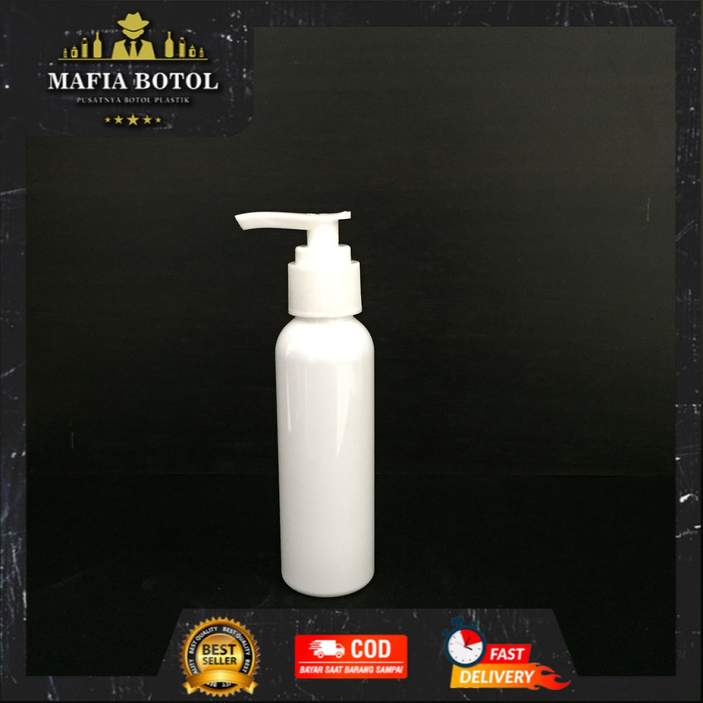 Jual Botol plastik pump pum 100 ml putih susu WO pencet tebal gel ...