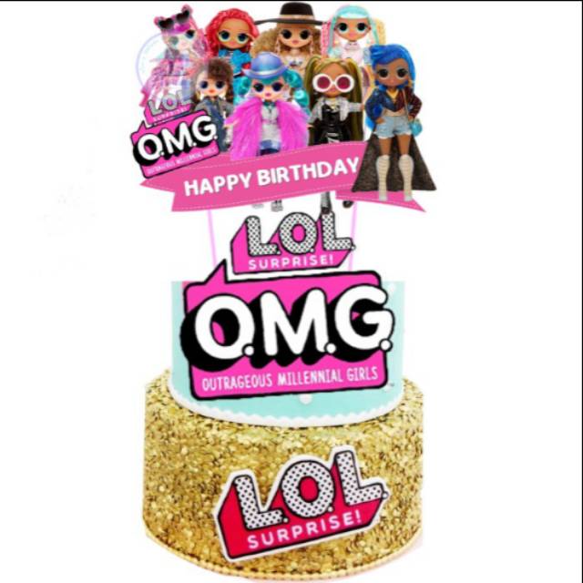 Jual LOL OMG grown up cake topper | Shopee Indonesia