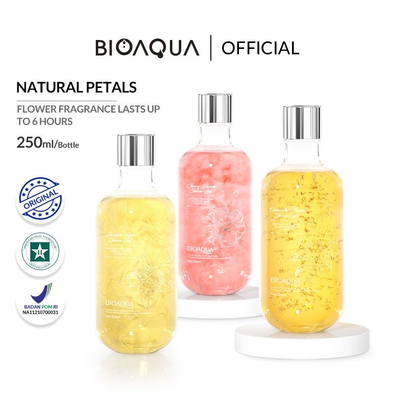 Jual BIOAQUA Shower Gel Abstract Fresh Petals Jasmine Flowers / Osmanthus / Cherry 250ml ...