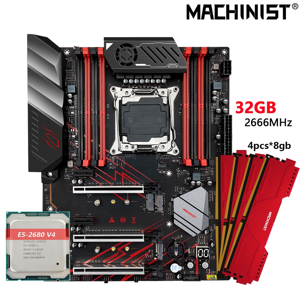 Jual PREORDER Machinist X99 Motherboard Set Kit With Intel Xeon E5 2680 ...