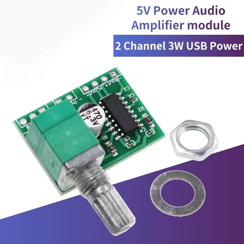 Jual PAM8403 PAM 8403 + Vol Potensio 5V Stereo Mini Digital Amplifier ...