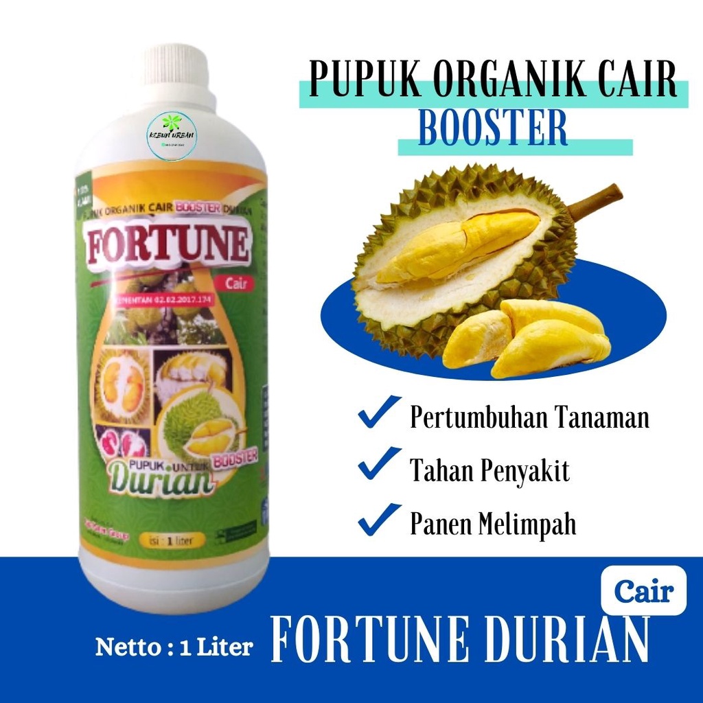 Jual Pupuk Perangsang Buah Durian Cair 1 lt, Boster Durian Agar Cepat Berbuah Besar | Shopee ...