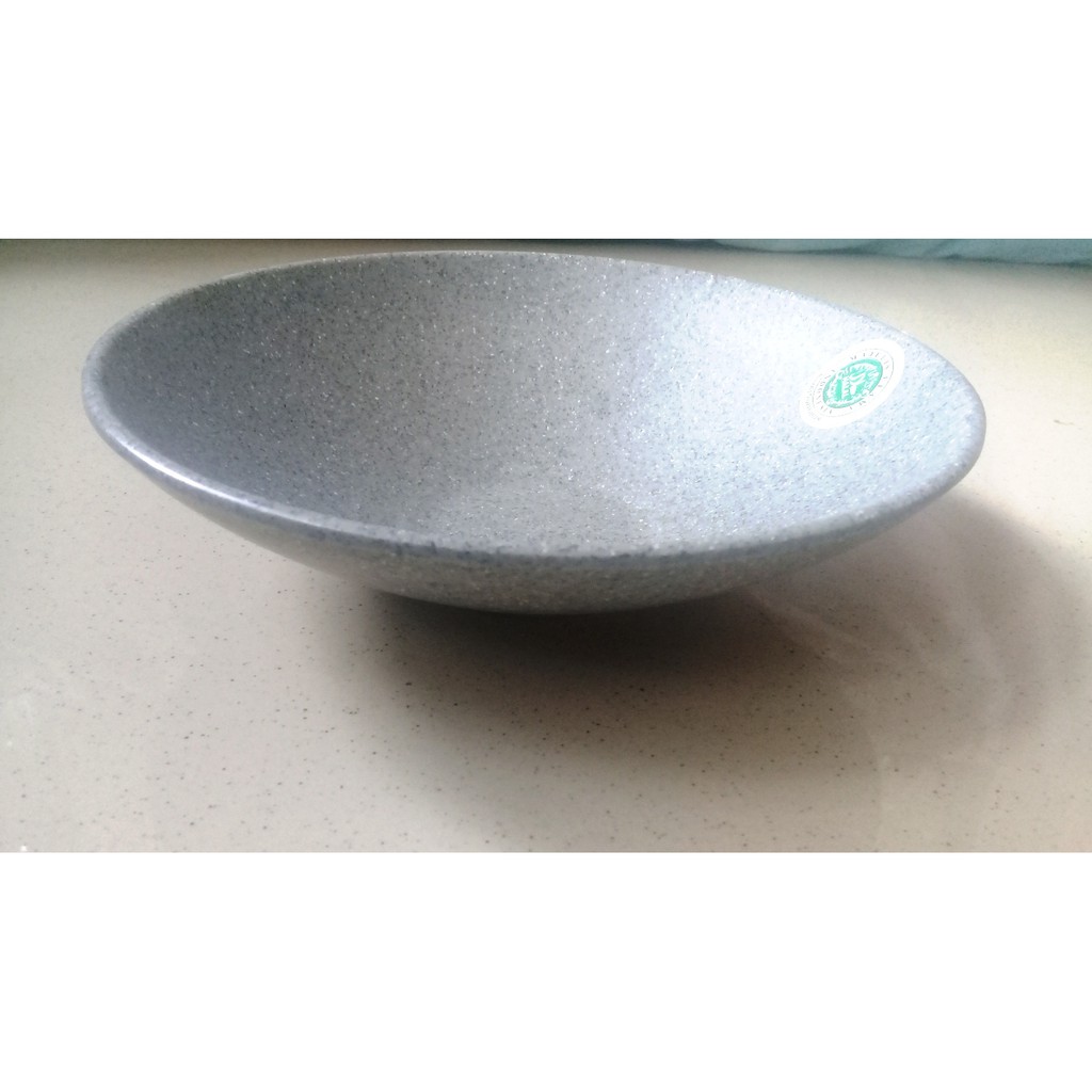 Jual Mangkok Ceper Batu 7" Abu Stone Melamine - Golden Dragon W7007A ...