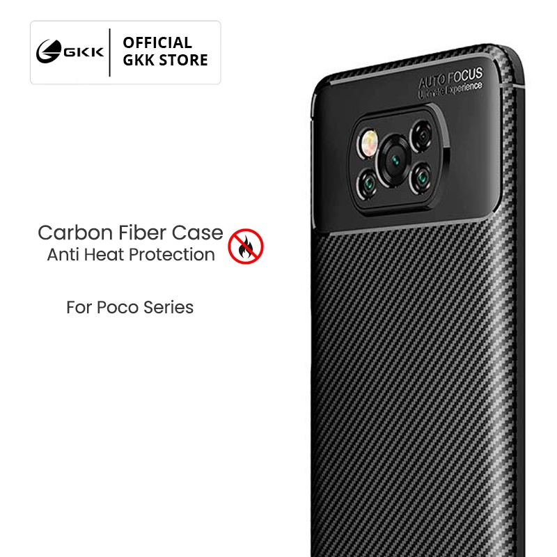 Jual GKK Casing Poco F1 F3 X3 M3 PRO Carbon Fiber Softcase Anti Panas ...