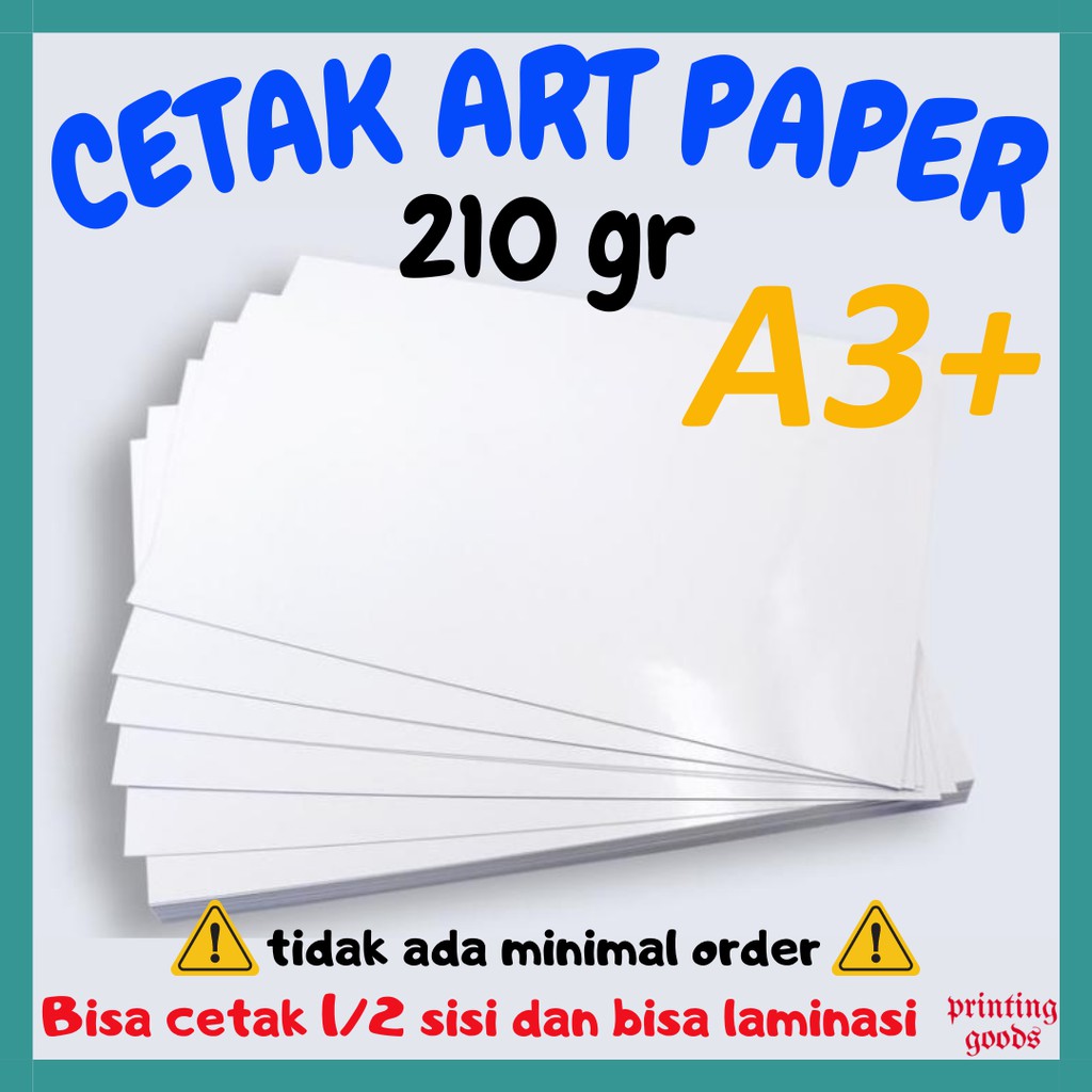 Jual CETAK ART PAPER 210g A3+ / AP 210 gram | Shopee Indonesia