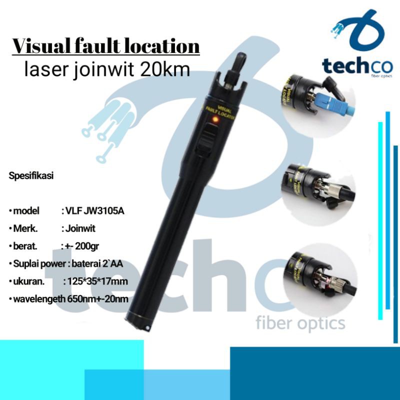 Jual VFL 20mw Joinwit Visual Fault Locator Laser Fiber Optik Original ...