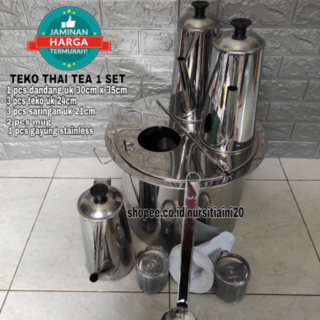 Jual TEKO THAI TEA 1 PAKET - TEKO TEH TARIK 1 SET - DANDANG UAP THAI ...