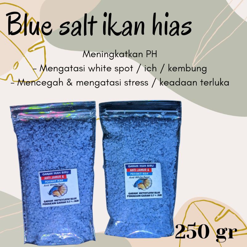 Jual Blue salt Garam biru ikan hias cupang neon gappy obat 200Gram ...