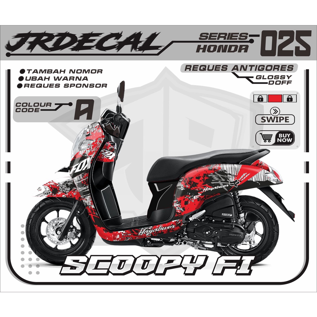 Jual (BISA COD) Decal Scoopy Hayabusa full body Full Blok Decal Scopy ...
