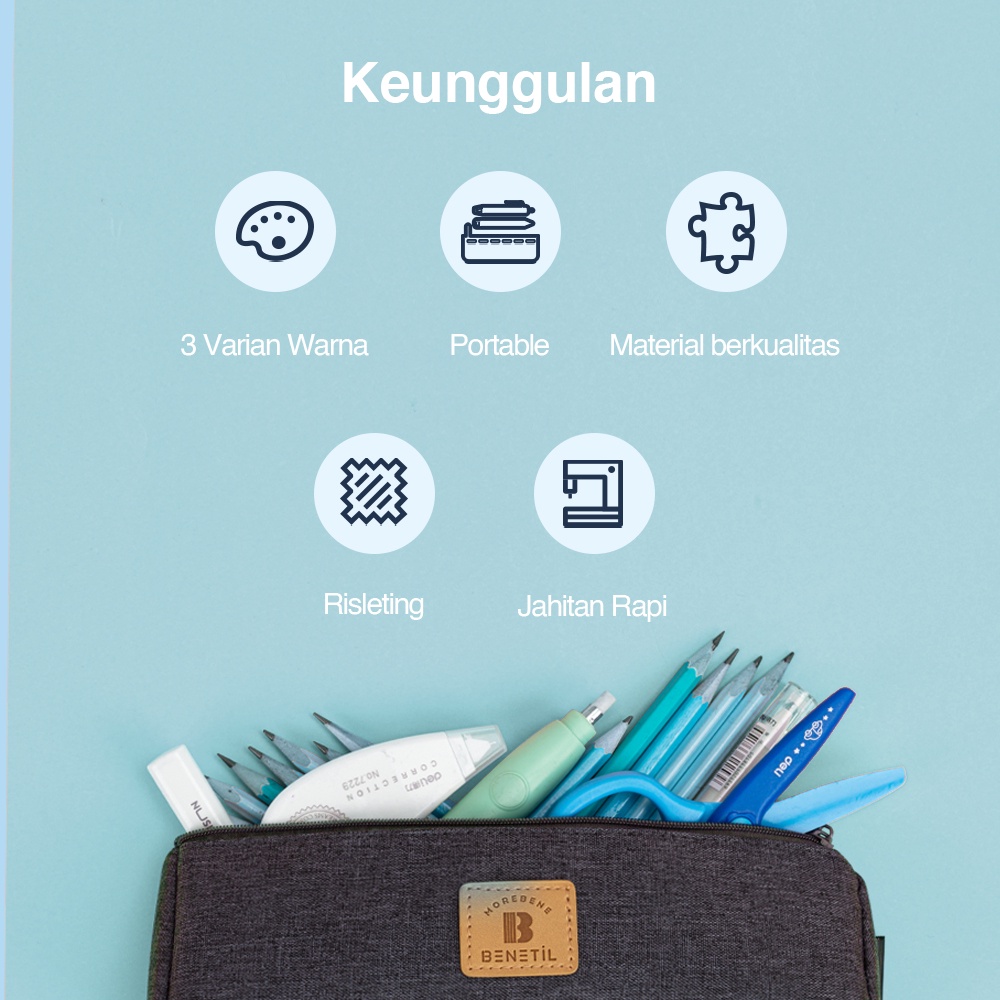 Jual Deli Pencil Pouch / Tempat Pensil Penyimpanan Besar | Shopee Indonesia