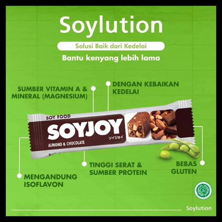 Jual PASTI READY SOYJOY SOYLUTION PACKAGE ALMOND & CHOCOLATE - 12 BARS | Shopee Indonesia