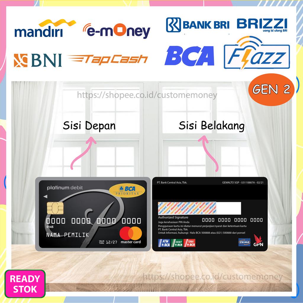 Jual KARTU EMONEY DESIGN KARTU BCA PRIORITAS BLACK E-MONEY MANDIRI ...