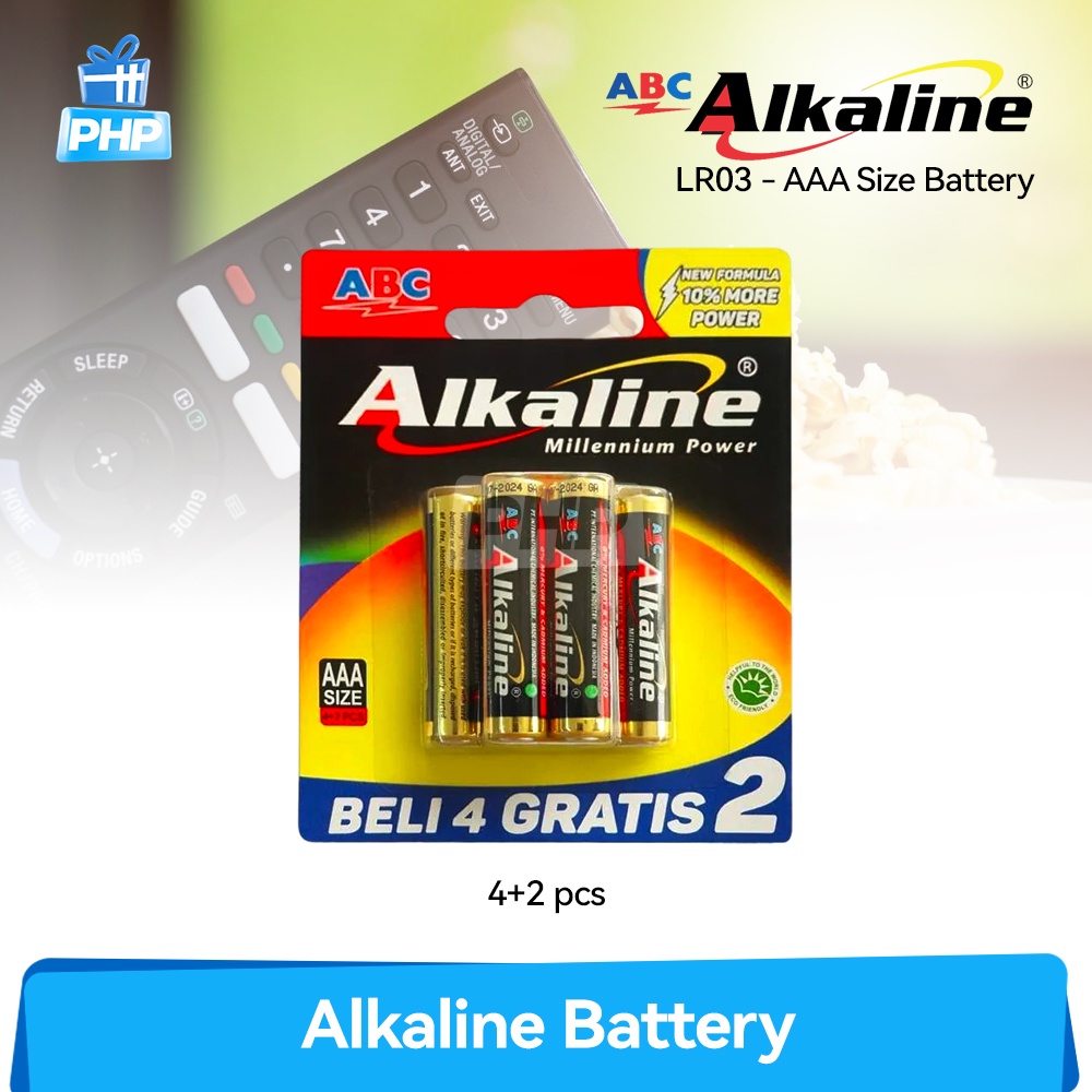 Jual #PHP - Baterai ABC Alkaline AAA / LR03 / A3 Battery | Shopee Indonesia