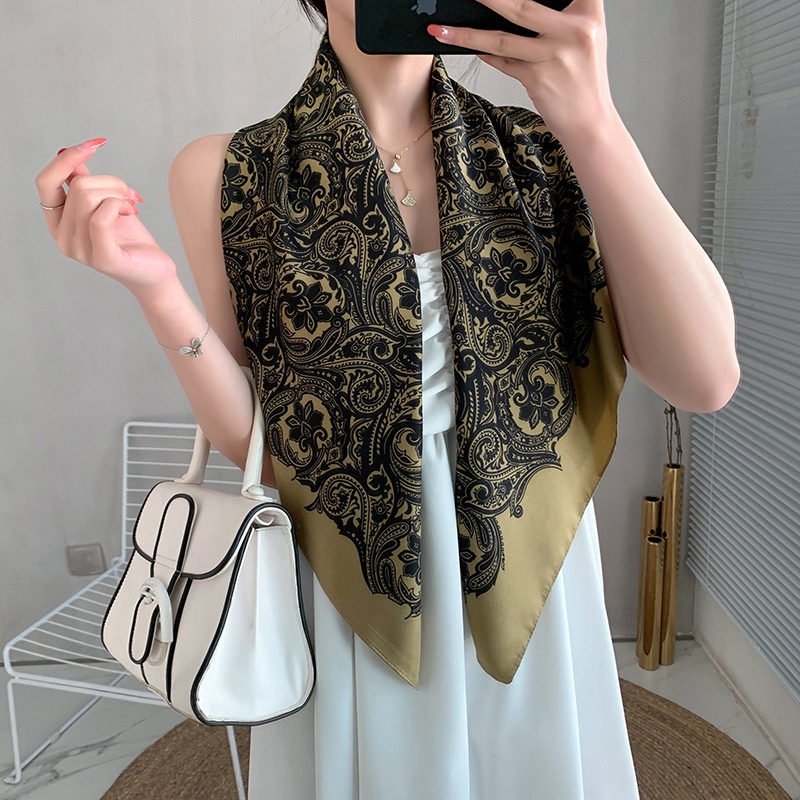 Jual Syal Wanita Bahasa Perancis Retro Mos Elegan Twill 90 Besar ...