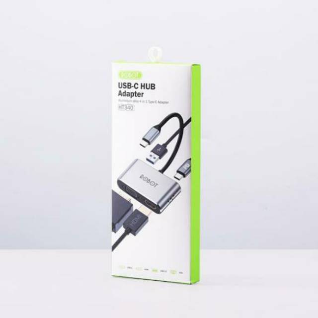 Jual Robot 4in1 USB Type C HUB Docking Station H340 | Shopee Indonesia