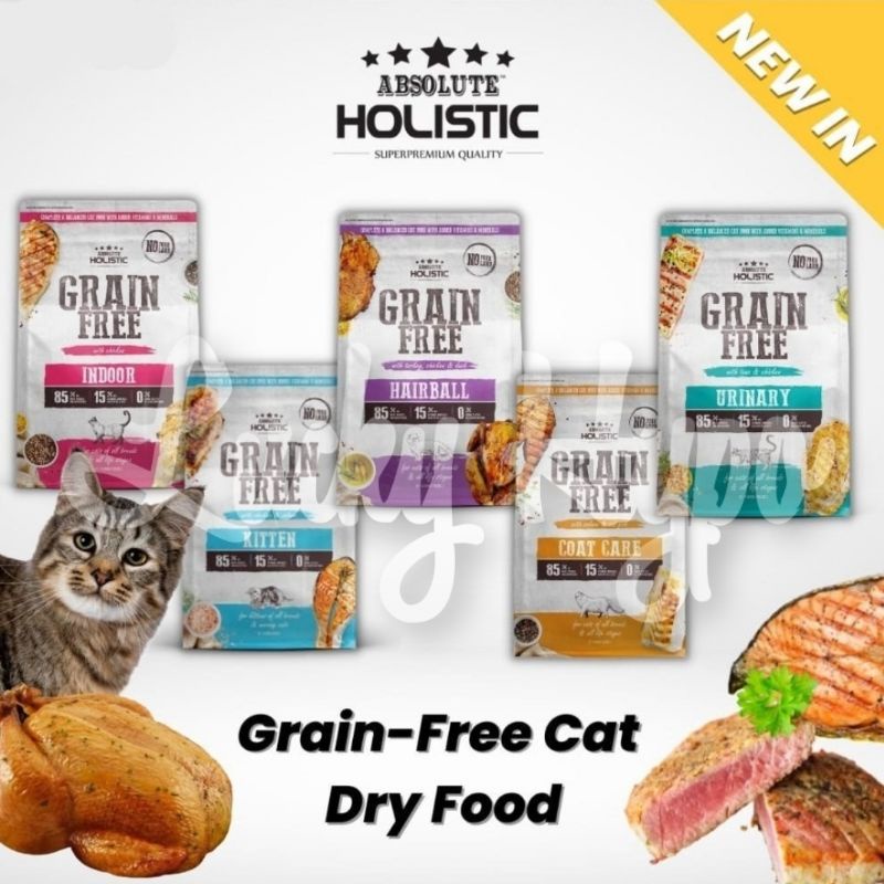 Jual Absolute Holistic Grain Free Kitten Adult Cat Food Dry 1.36kg 3lbs ...