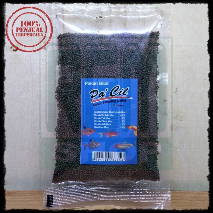 Jual pacil pakan makanan ikan kecil pelet micro 0,5mm murah | Shopee ...