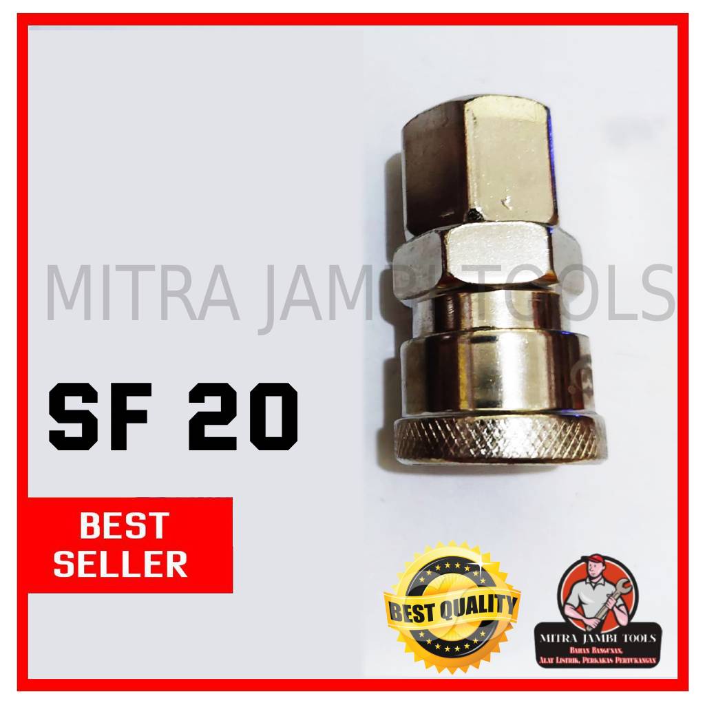 Jual COUPLER KOMPRESSOR SF 20 / SAMBUNGAN SELANG ANGIN | Shopee Indonesia