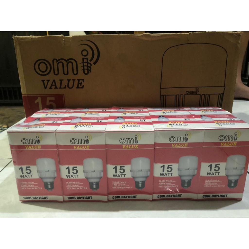 Jual Lampu Bohlam LED capsule OMI Value 15 watt (Lampu Putih / Cool Daylight) | Shopee Indonesia