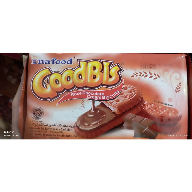 Jual GOODBIS inafood biskuit dengan cream coklat 190g | Shopee Indonesia