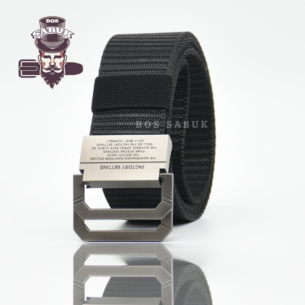 Jual Ikat Pinggang Pria Canvas Buckle Belt Craftman Gesper Tactical Sabuk NYLON Double Ring ...