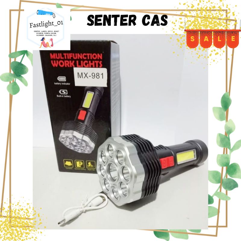 Jual Senter Multifunction Work Lights MX 981 (9LED + COB) | Shopee ...