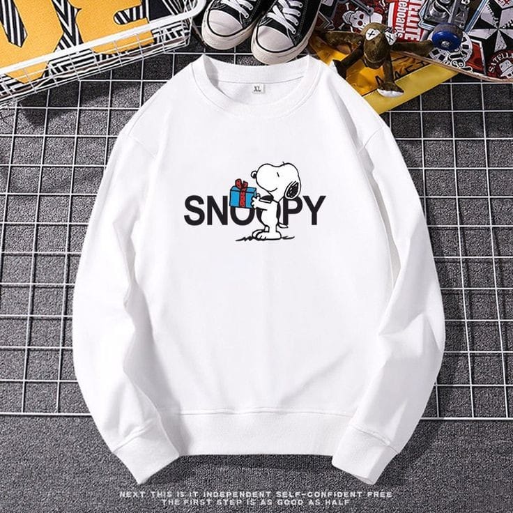 Jual Snoopy Basic Sweater II Sweater Crewneck Fleece 240 gsm II Sz M ...