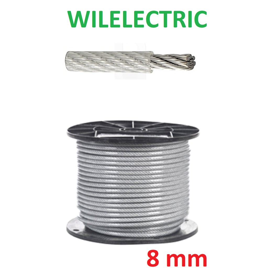 Jual Kawat seling galvanis lapis PVC 8 mm 8mm eceran / steel wire rope ...