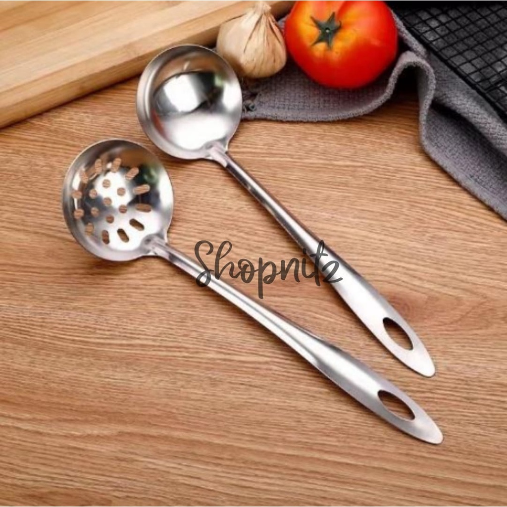 Jual Soup Ladle Skimmer Stainless Sendok Saring Sayur Kuah Centong Sop ...