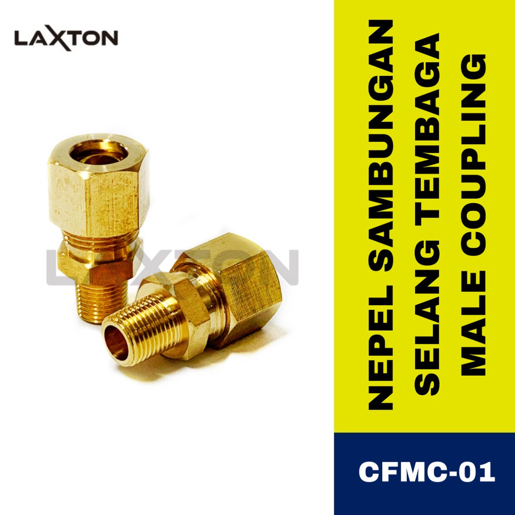Jual Compression Fitting Nepel Sambungan Selang Tembaga Male Coup 1/8 ...